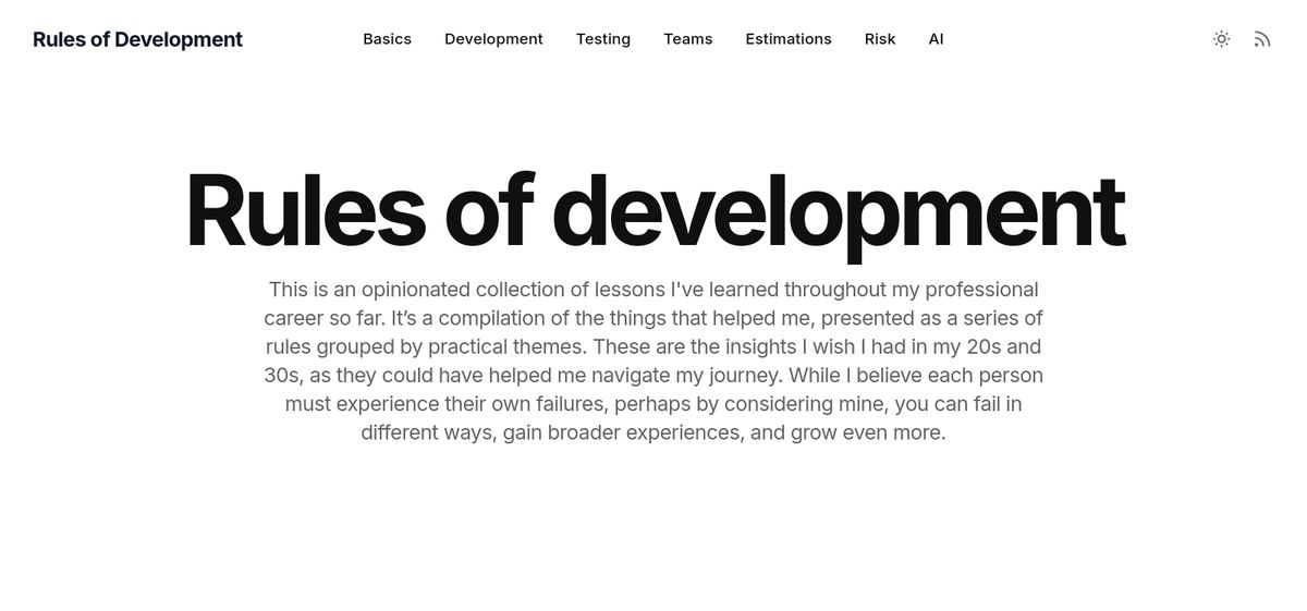 Rules of Development